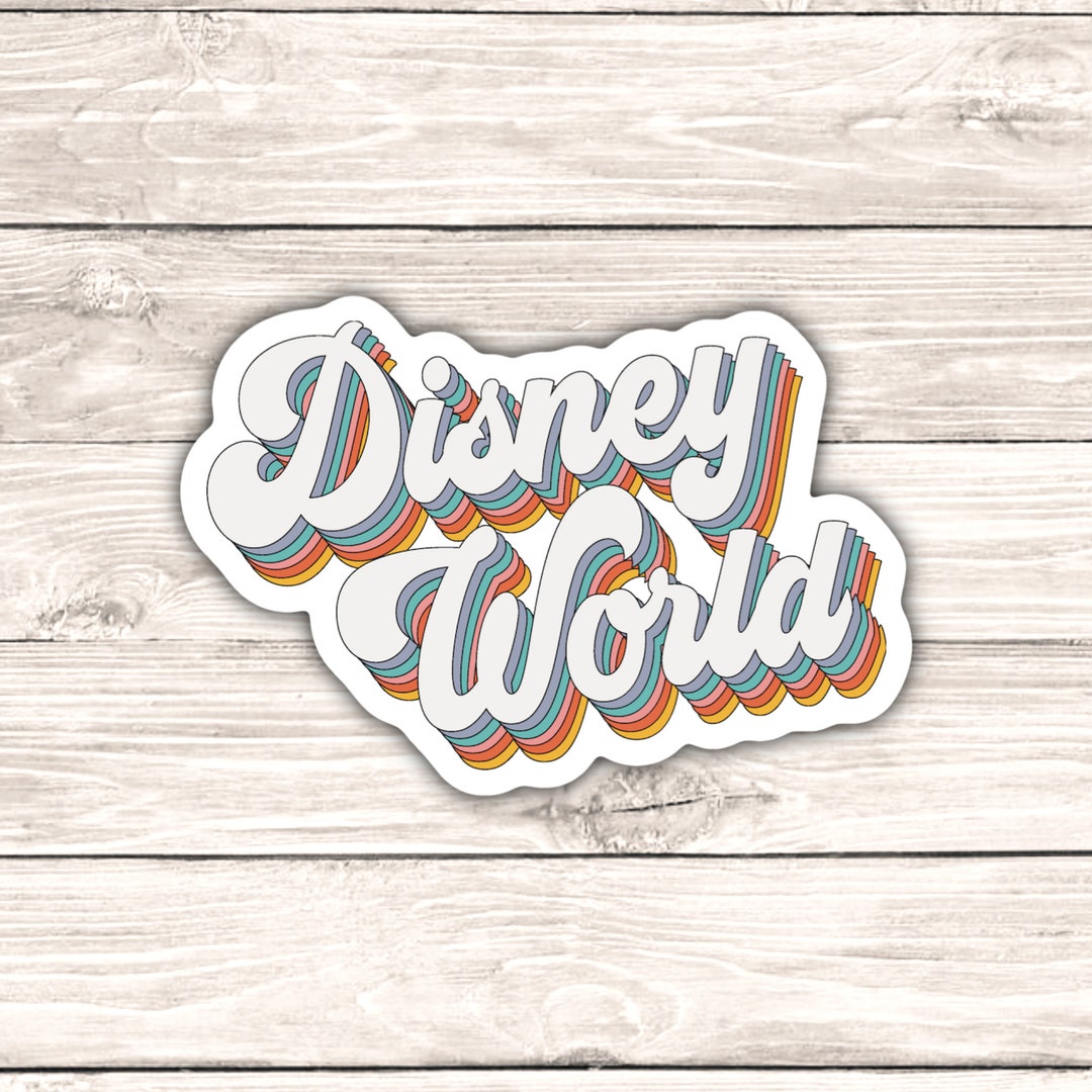 Retro Disney World Sticker Walt Disney World Stickers - Etsy