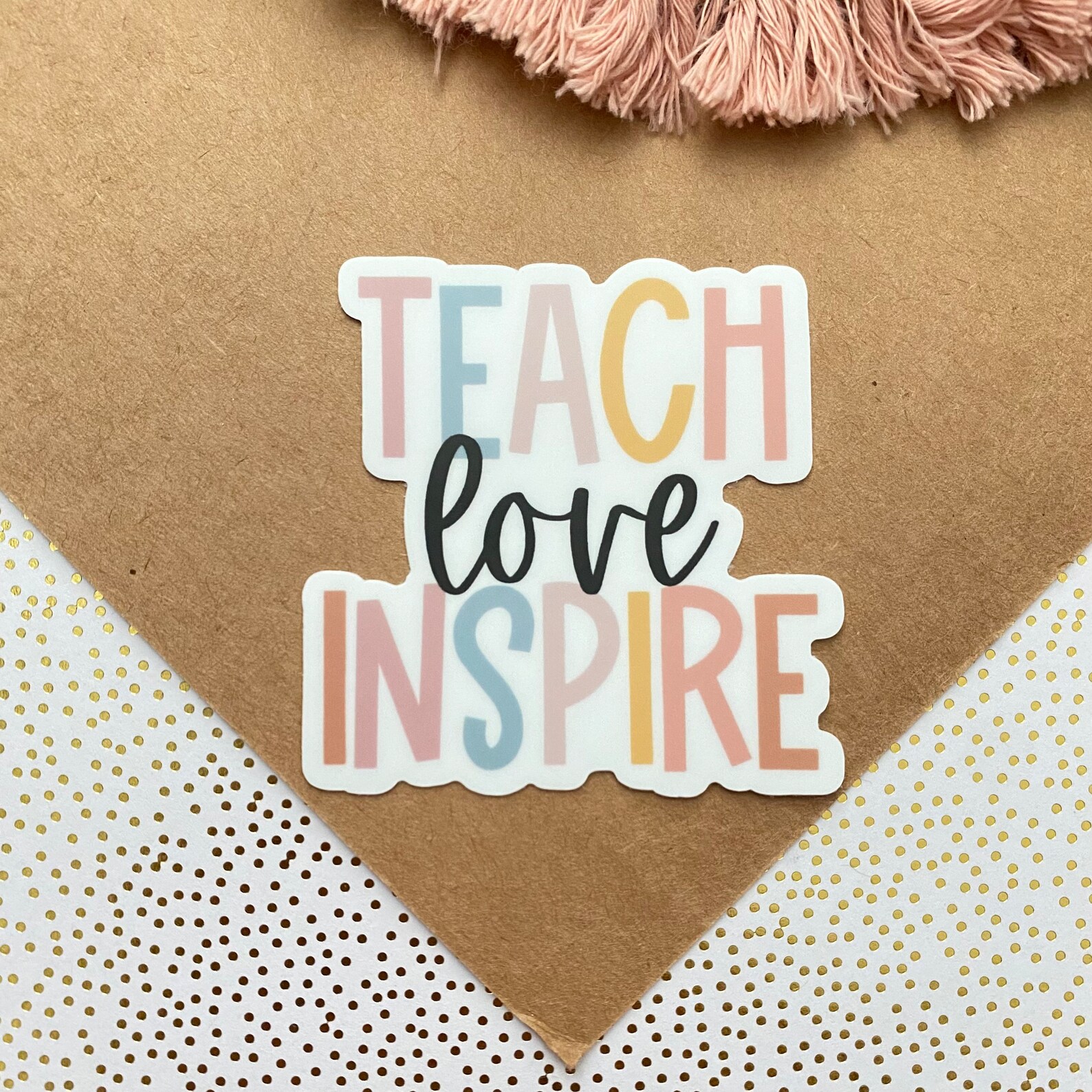 Teach Love Inspire Sticker, Teacher Stickers, Teacher Gift, Classroom ...