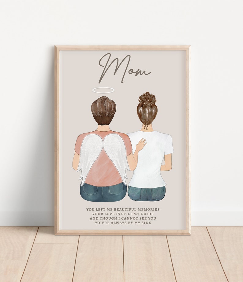 MOM MEMORIAL PRINT in Loving Memory Remembrance Gift Mom in | Etsy
