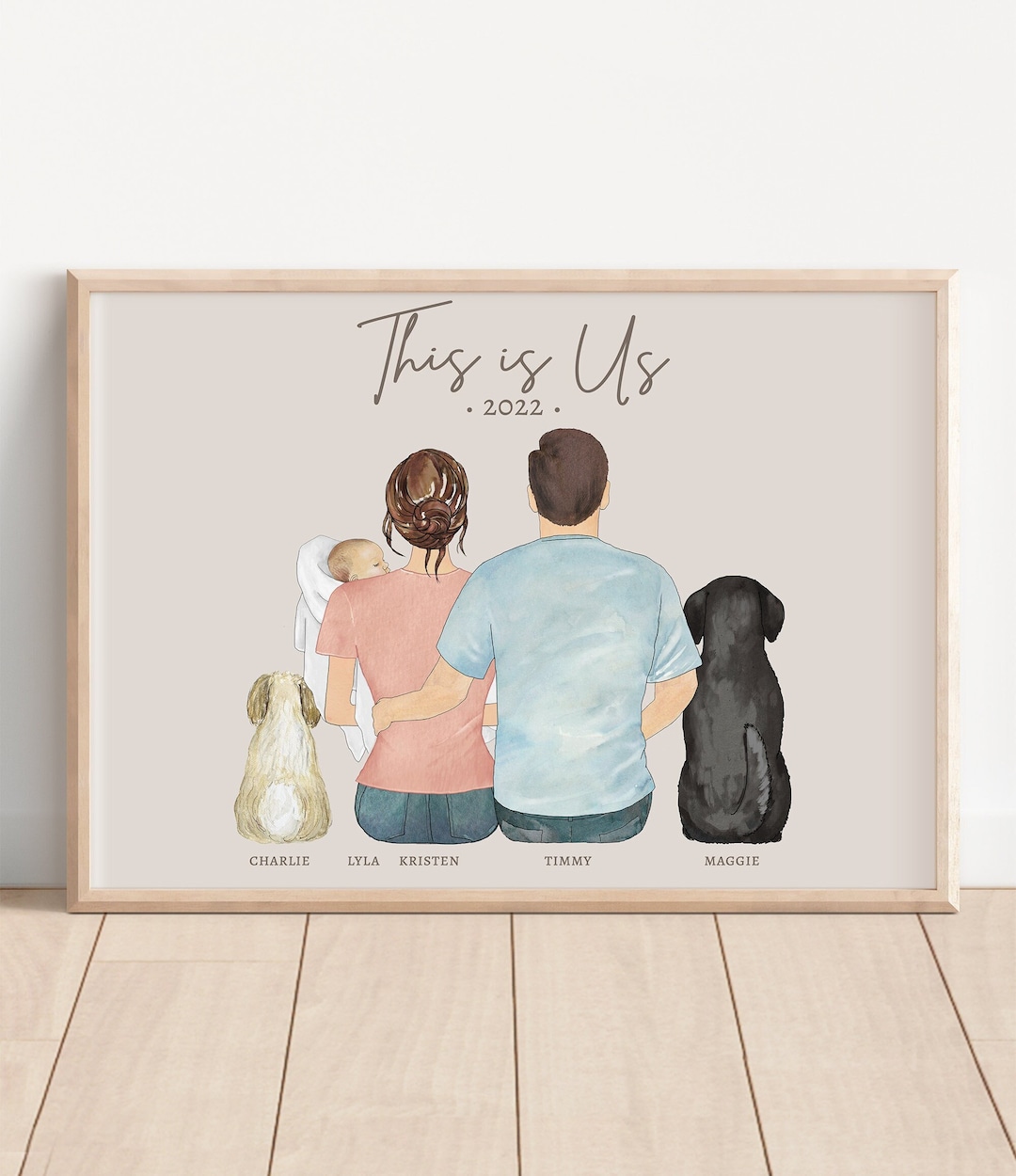 GIFT for NEW PARENTS, Personalized Family Print, First Time Mom Gift ...