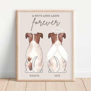 Jack Russell Memorial Portrait, Custom Dog Painting, Personalized Pet ...