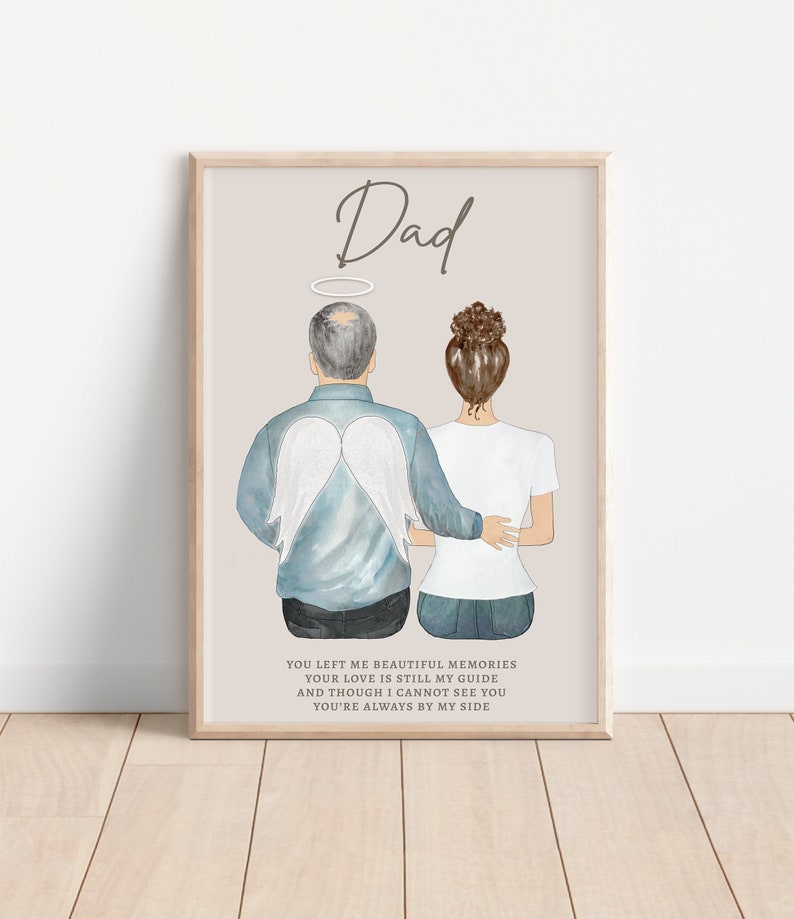 DAD MEMORIAL PRINT in Loving Memory Remembrance Gift Dad in - Etsy