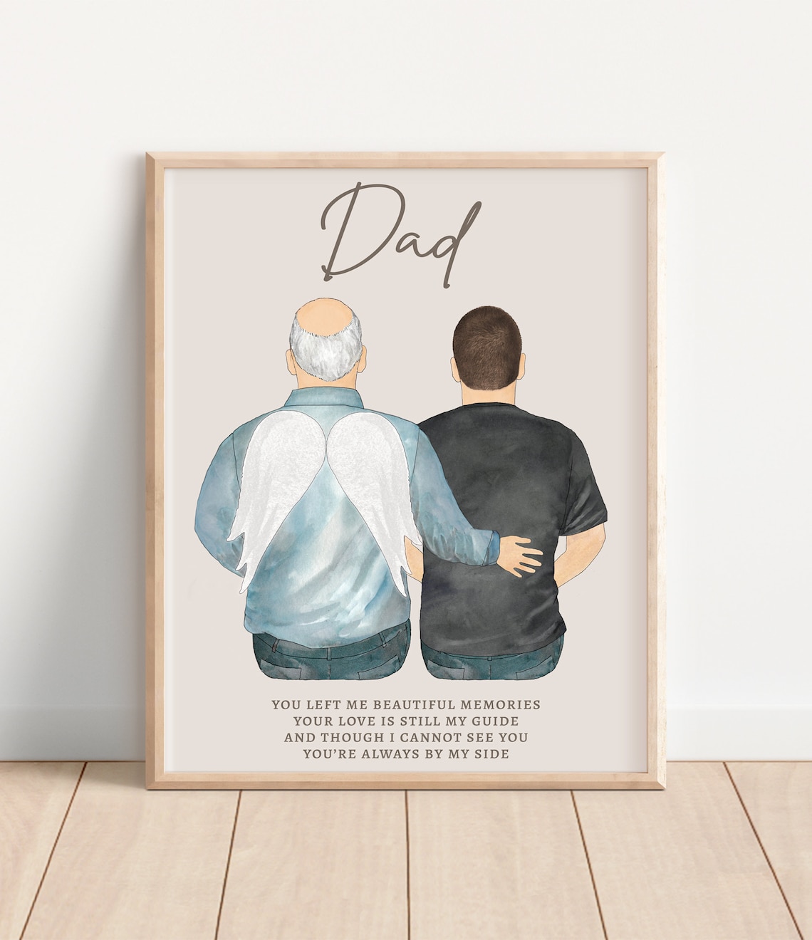 DAD MEMORIAL PRINT in Loving Memory Remembrance Gift Dad in | Etsy
