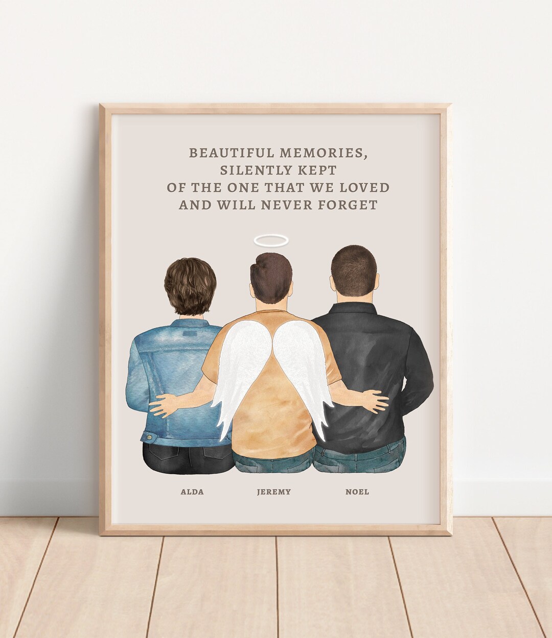 Personalized Sibling Memorial Print, Brother Sister Sympathy Gift ...