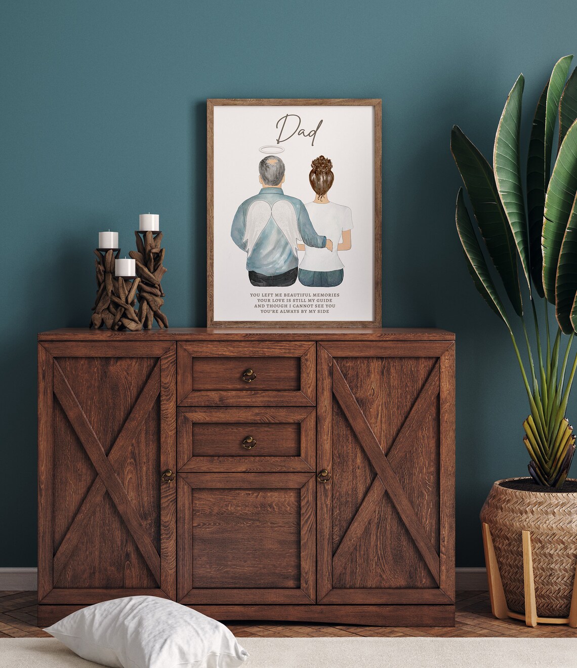 DAD MEMORIAL PRINT in Loving Memory Remembrance Gift Dad in | Etsy