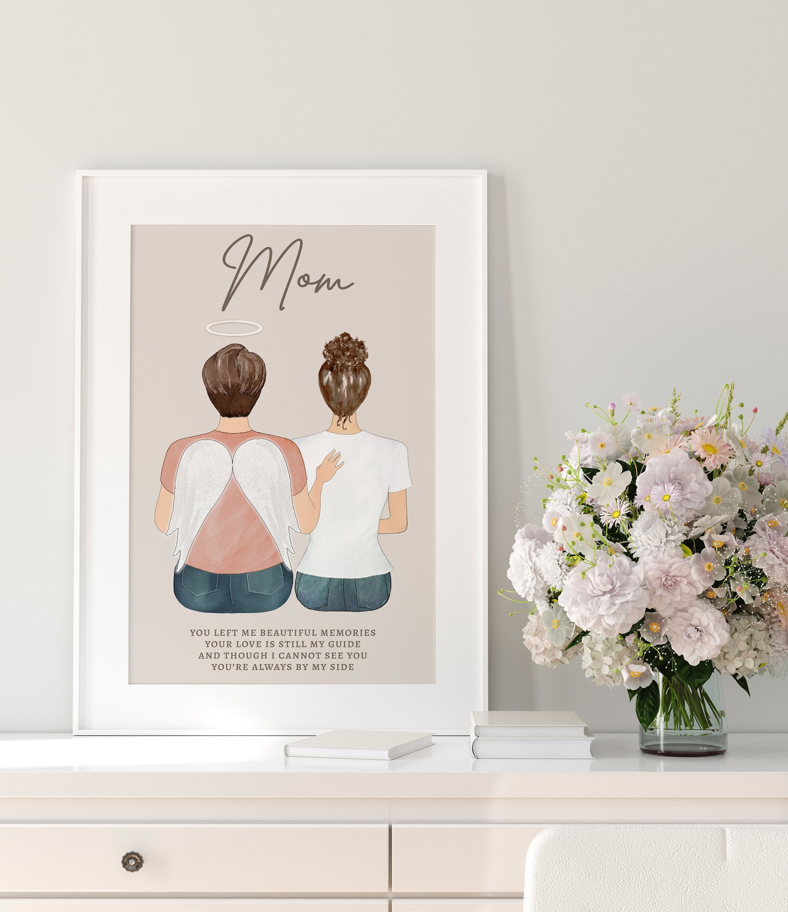 MOM MEMORIAL PRINT in Loving Memory Remembrance Gift Mom in | Etsy