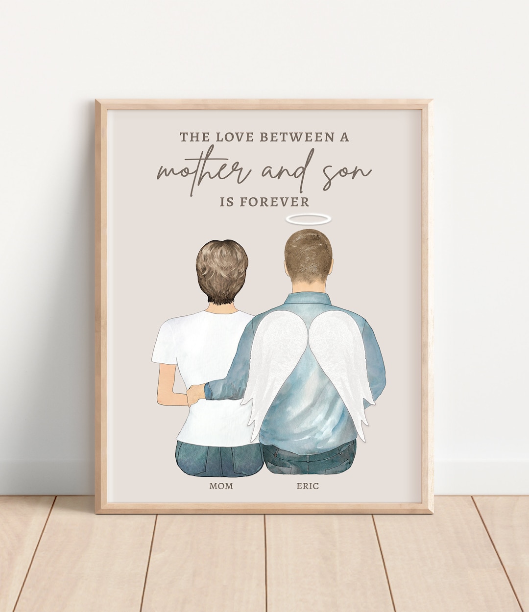 SON MEMORIAL PRINT, Parent Bereavement Gift, Mother Son Keepsake ...