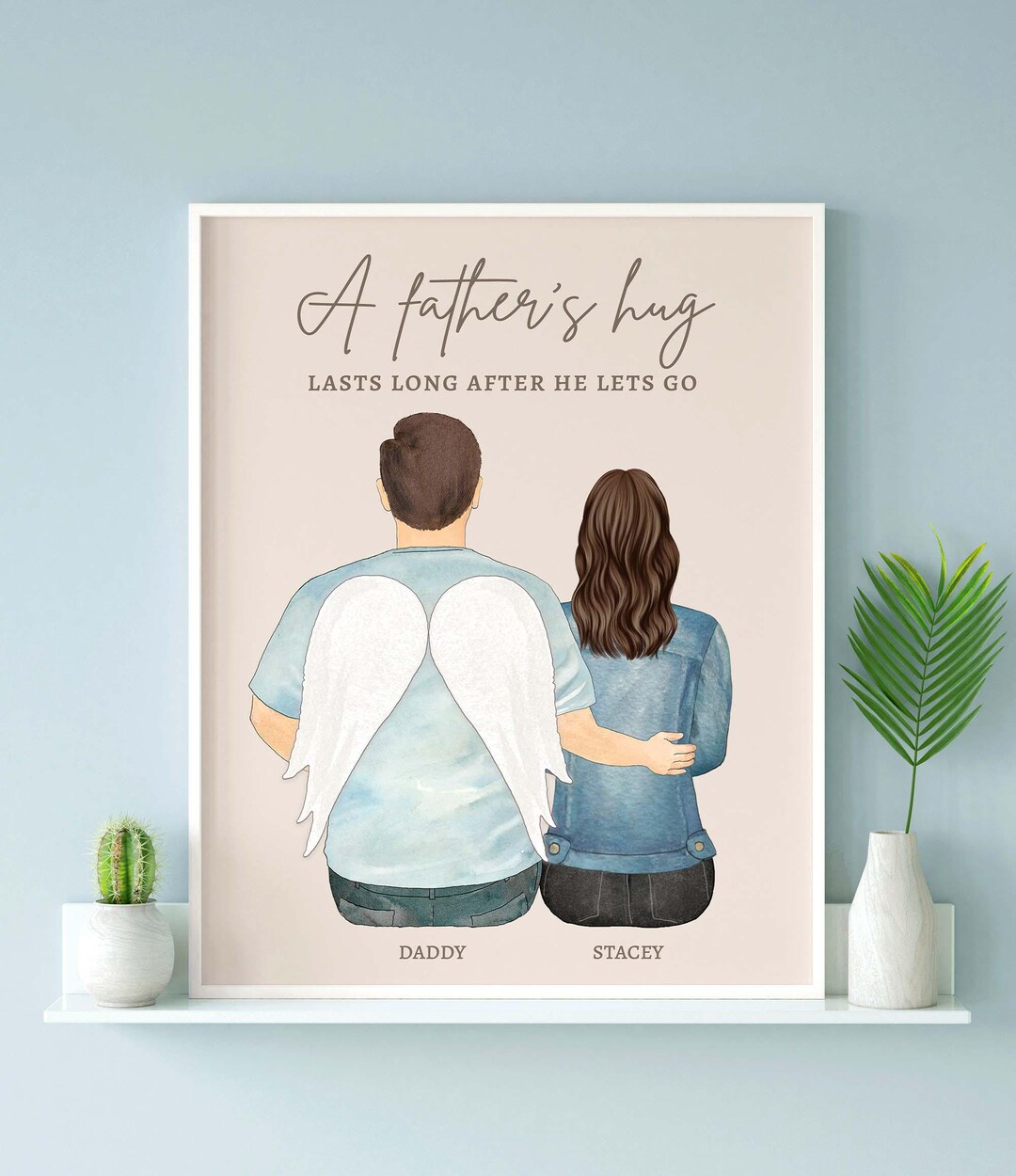 DAD MEMORIAL PRINT, Loss of Father Gift for Daughter, Loved One ...