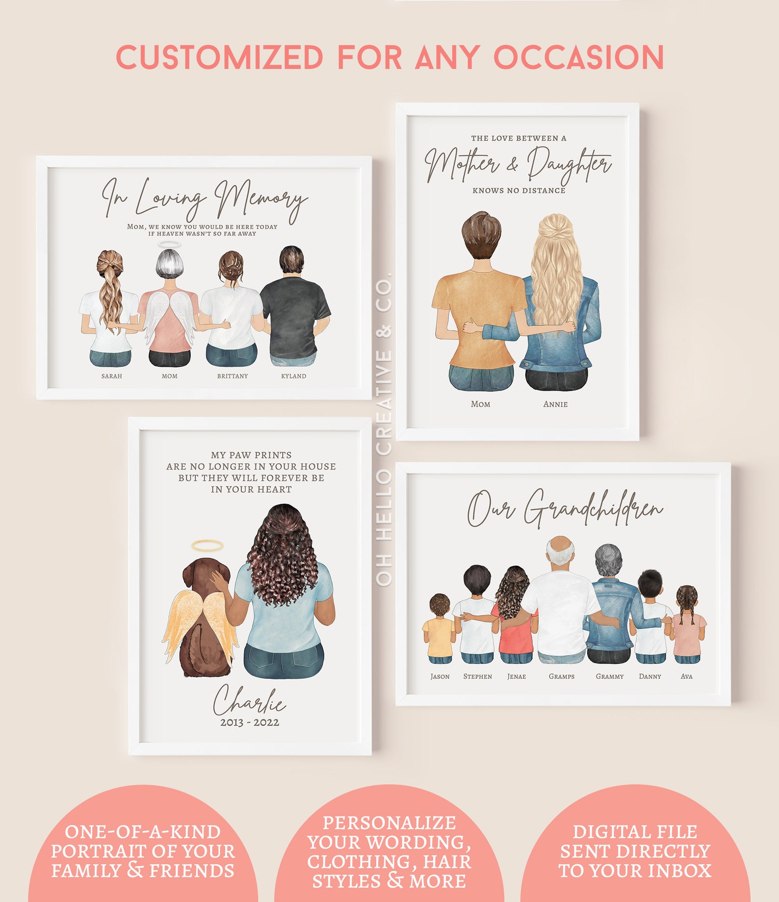 DAD MEMORIAL PRINT in Loving Memory Remembrance Gift Dad in | Etsy