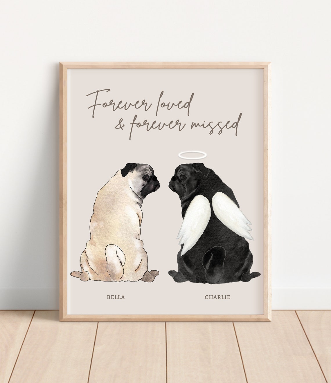 DOG MEMORIAL PORTRAIT Custom Dog Gift Personalized Dog - Etsy