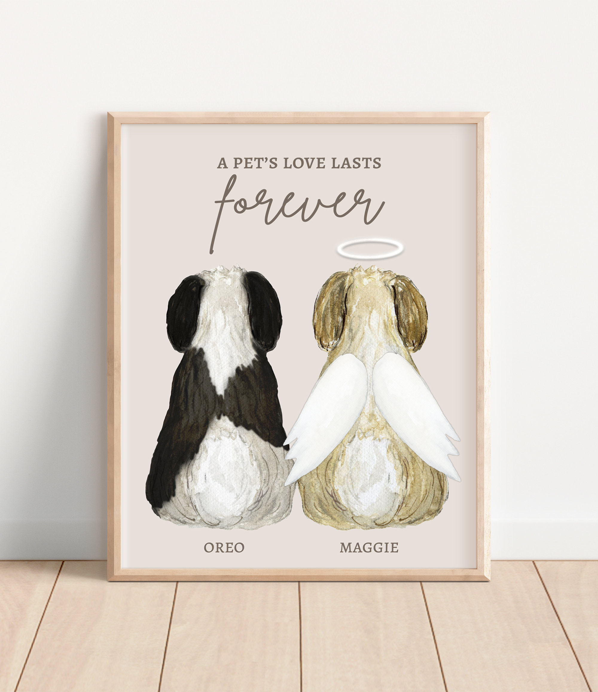 SHIH TZU MEMORIAL Print, Custom Dog Loss Gift, Personalized Pet ...