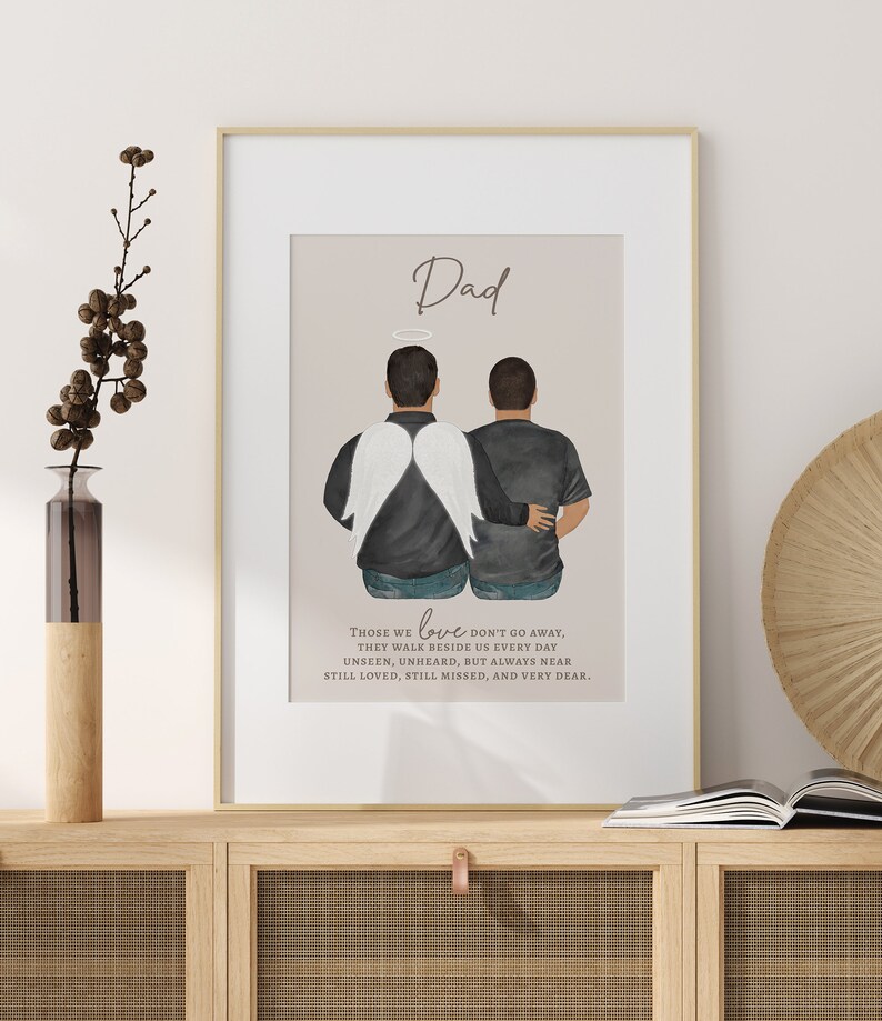 DAD MEMORIAL PRINT in Loving Memory Remembrance Gift Dad in | Etsy