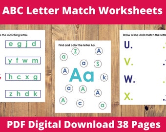 ABC Tracing Worksheets Printable for Homeschool Preschool - Etsy