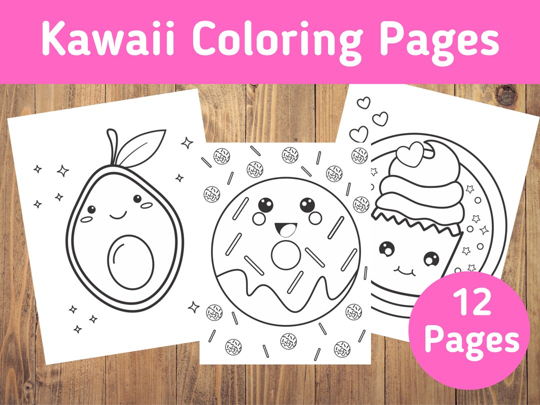 Kawaii Food Coloring Pages Cute Food Coloring Pages for Adults and Kids ...