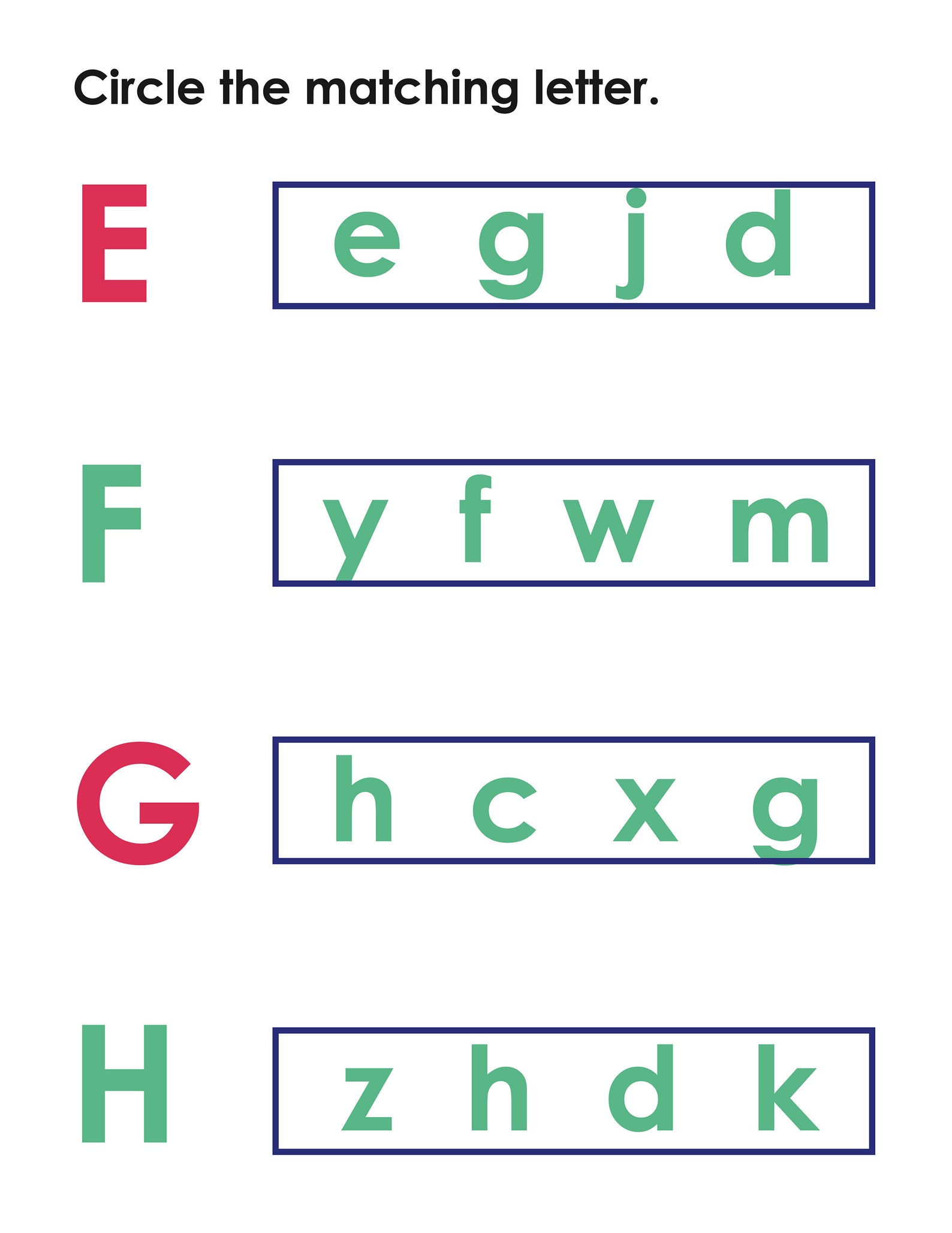ABC Letter Matching Worksheets | Homeschool Preschool | Extra Practice ...