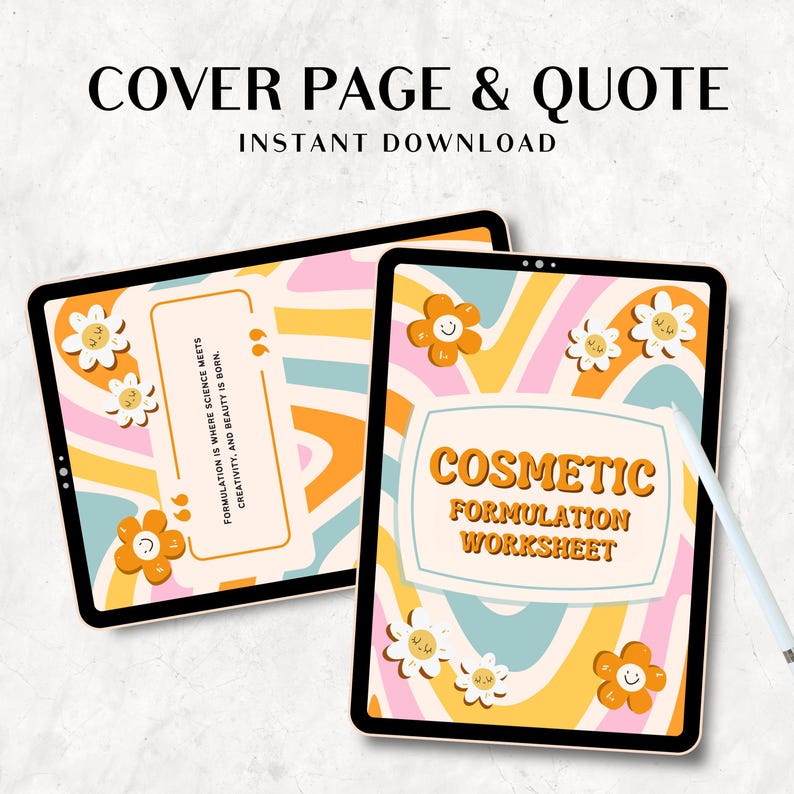 Cosmetic Formulation Worksheet | Printable DIY Skincare Recipe Template ...