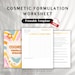Cosmetic Formulation Workbook PDF | Printable Skincare Recipe Template ...