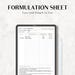 Cosmetic Formulation Workbook PDF | Printable Skincare Recipe Template ...