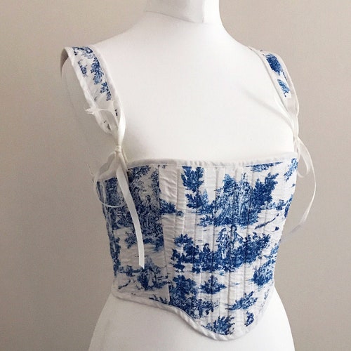 READY TO SHIP 18th Century Corset Stays Cottagecore Floral | Etsy