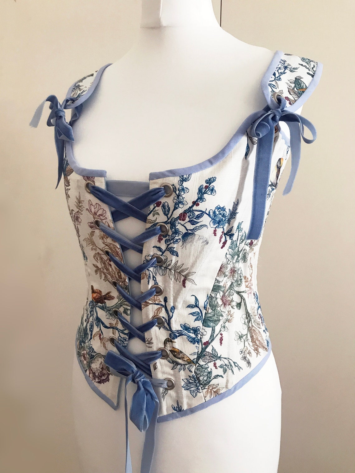 READY TO SHIP 18th Century Corset Stays Cottagecore Floral Renaissance ...