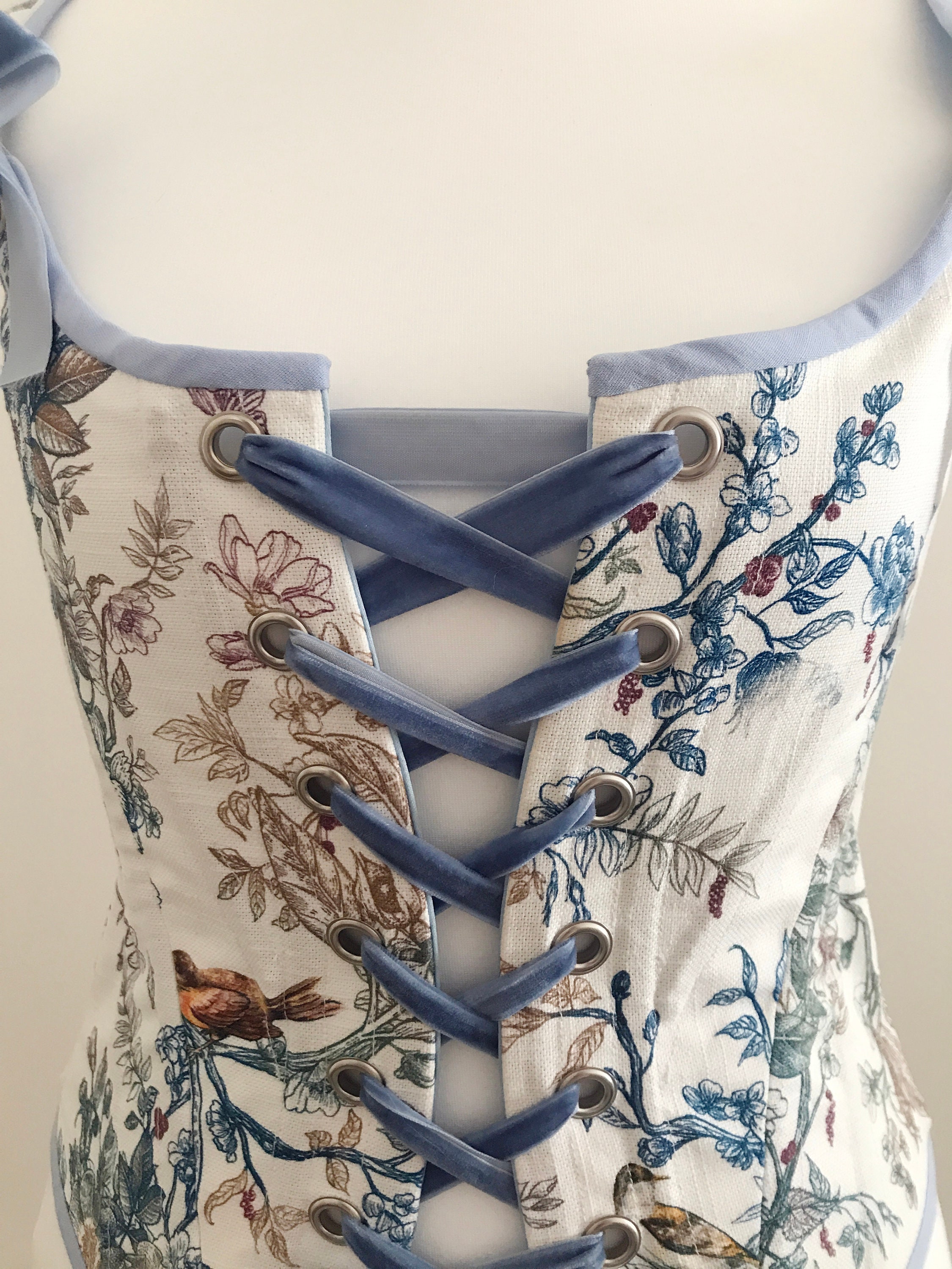 READY TO SHIP 18th Century Corset Stays Cottagecore Floral | Etsy