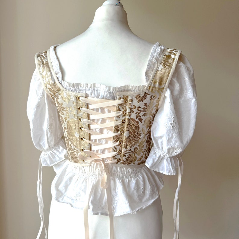 READY TO SHIP 18th Century Corset Stays Gold Brocade Marie Antoinette ...