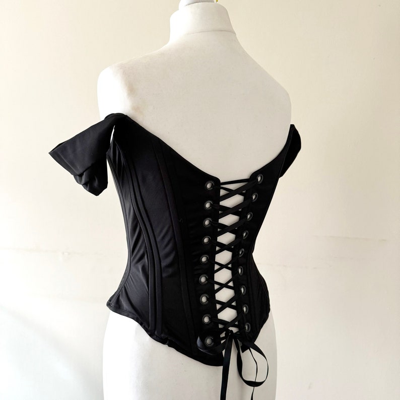 Satin Corset Romantic Draped Sleeve Lace up Bodice - Multiple Colors - Etsy
