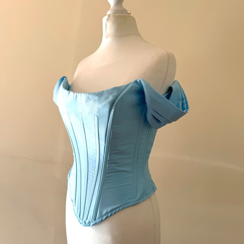 Satin Corset Romantic Draped Sleeve Lace up Bodice - Multiple Colors - Etsy