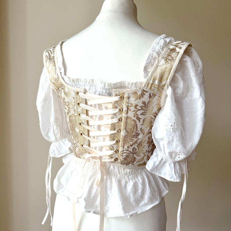 READY TO SHIP 18th Century Corset Stays Gold Brocade Marie Antoinette ...