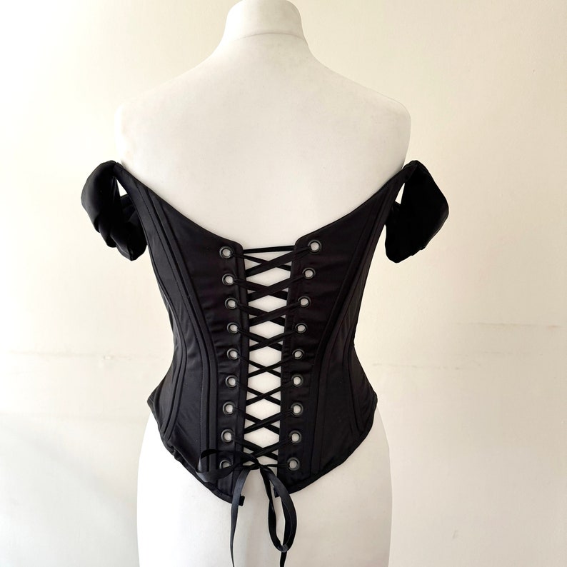 Satin Corset Romantic Draped Sleeve Lace up Bodice - Multiple Colors - Etsy