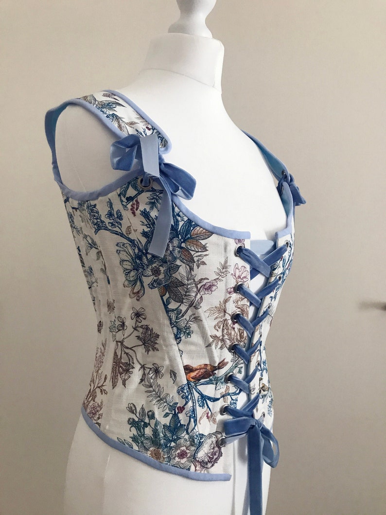 READY TO SHIP 18th Century Corset Stays Cottagecore Floral Renaissance ...