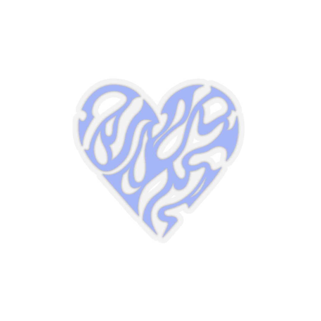 Y2k-inspired Trippy Wavy Heart Laptop Water Bottle Sticker Embrace ...