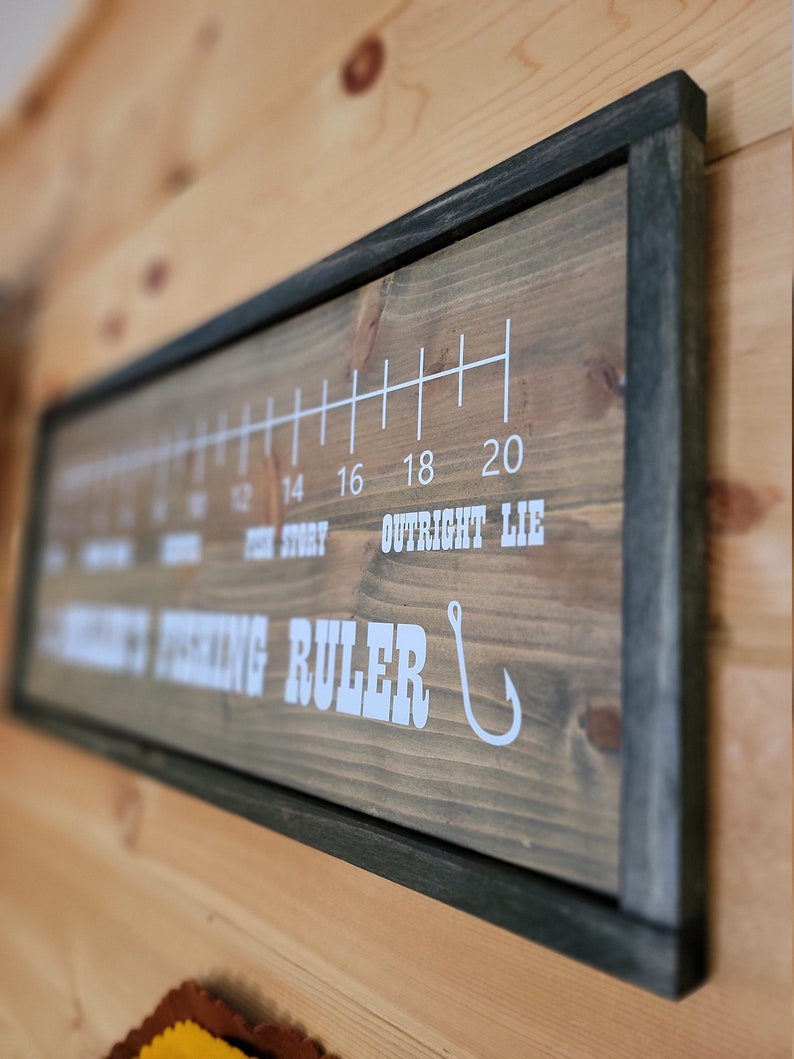 Custom Fishing Ruler Sign - Etsy