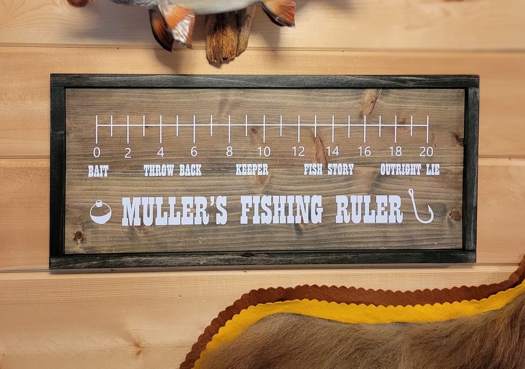 Custom Fishing Ruler Sign - Etsy