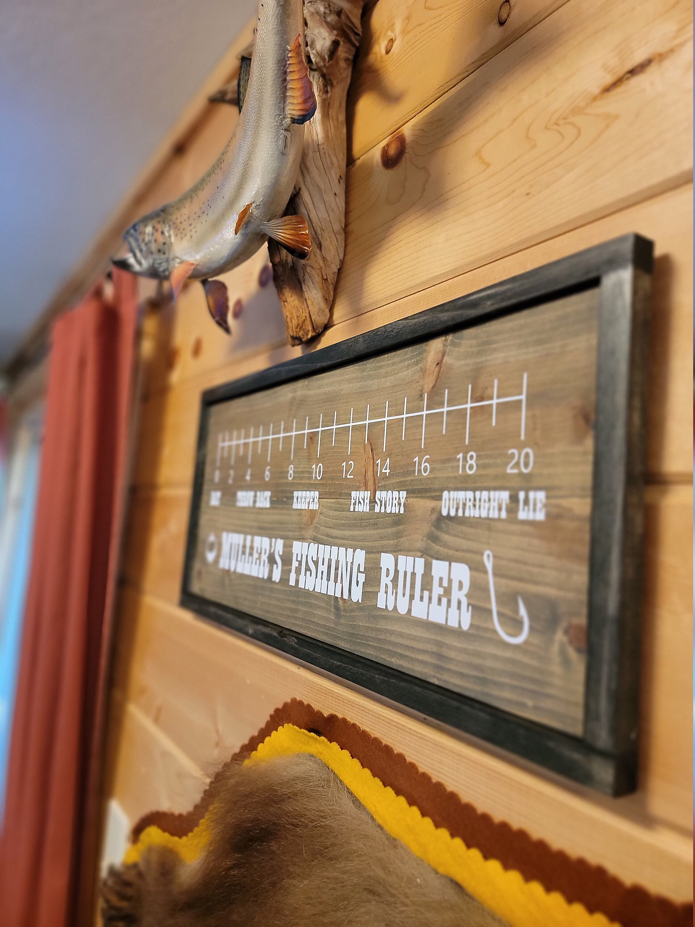 Custom Fishing Ruler Sign - Etsy