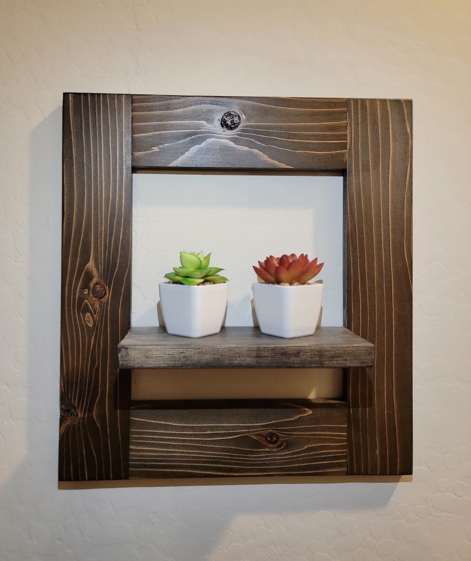 Rustic Succulent Shelf Wall Decor - Etsy