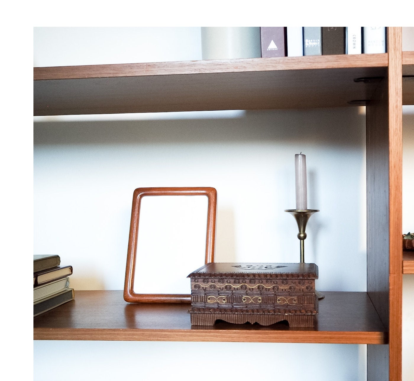 Frames Framing Vintage Teak wood frame rounded corners etna.com.pe