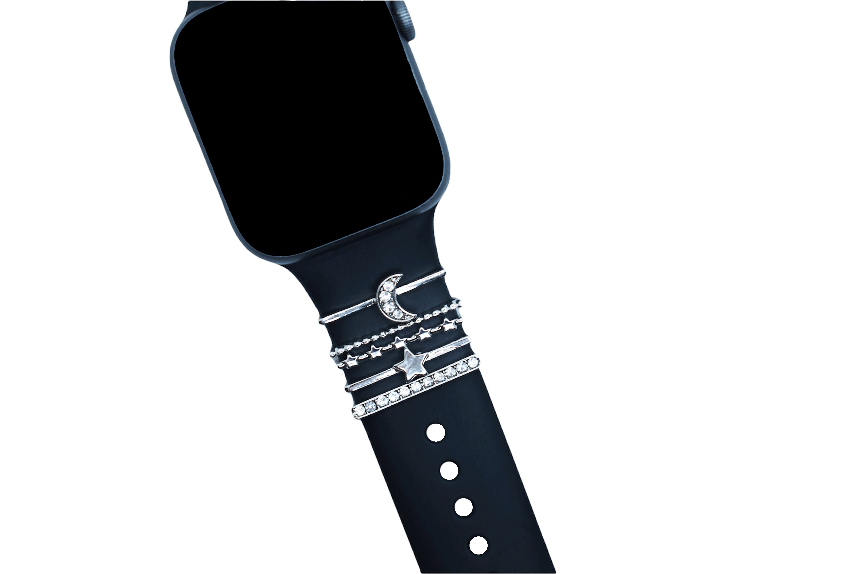 Smart Watch Band Stackable Jewelry Charms Watch Silver Band - Etsy