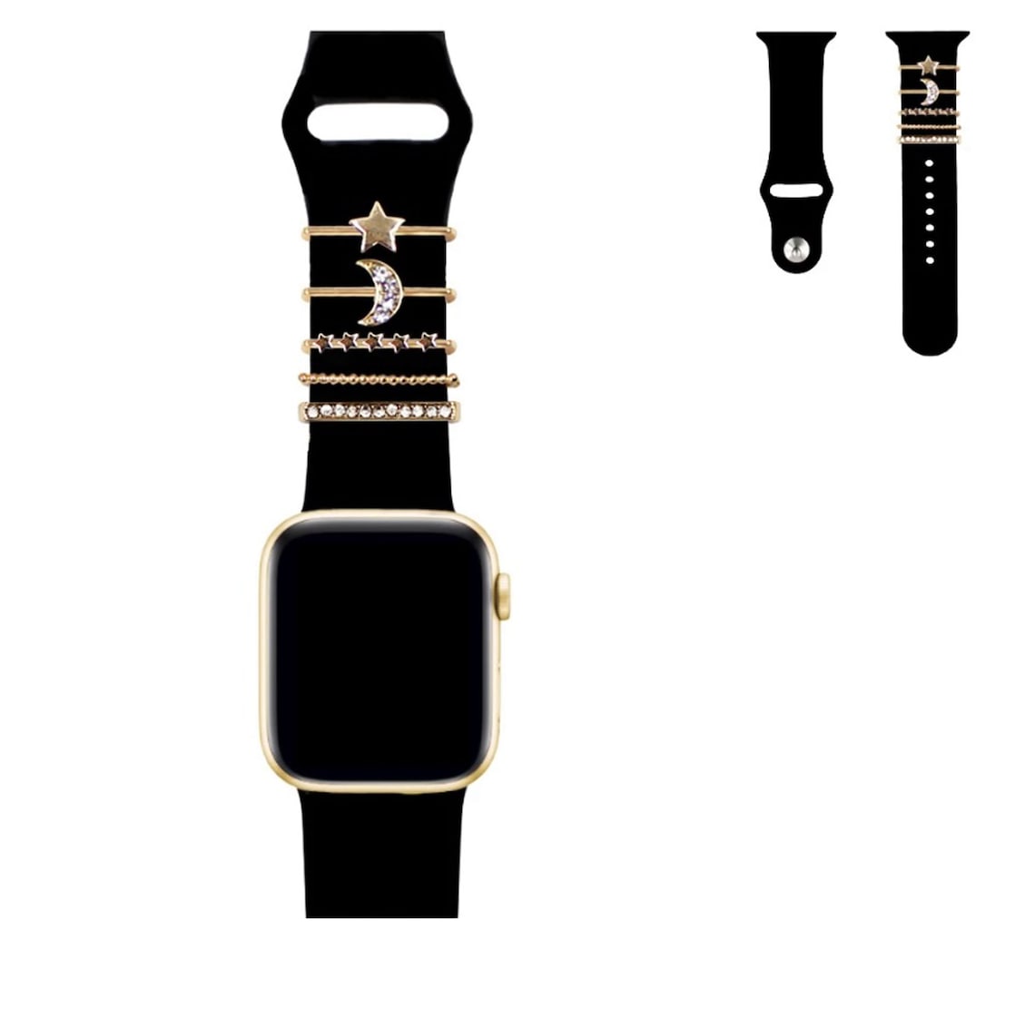 Smart Watch Band Stackable Jewelry Charms Watch Gold Band Bars - Etsy