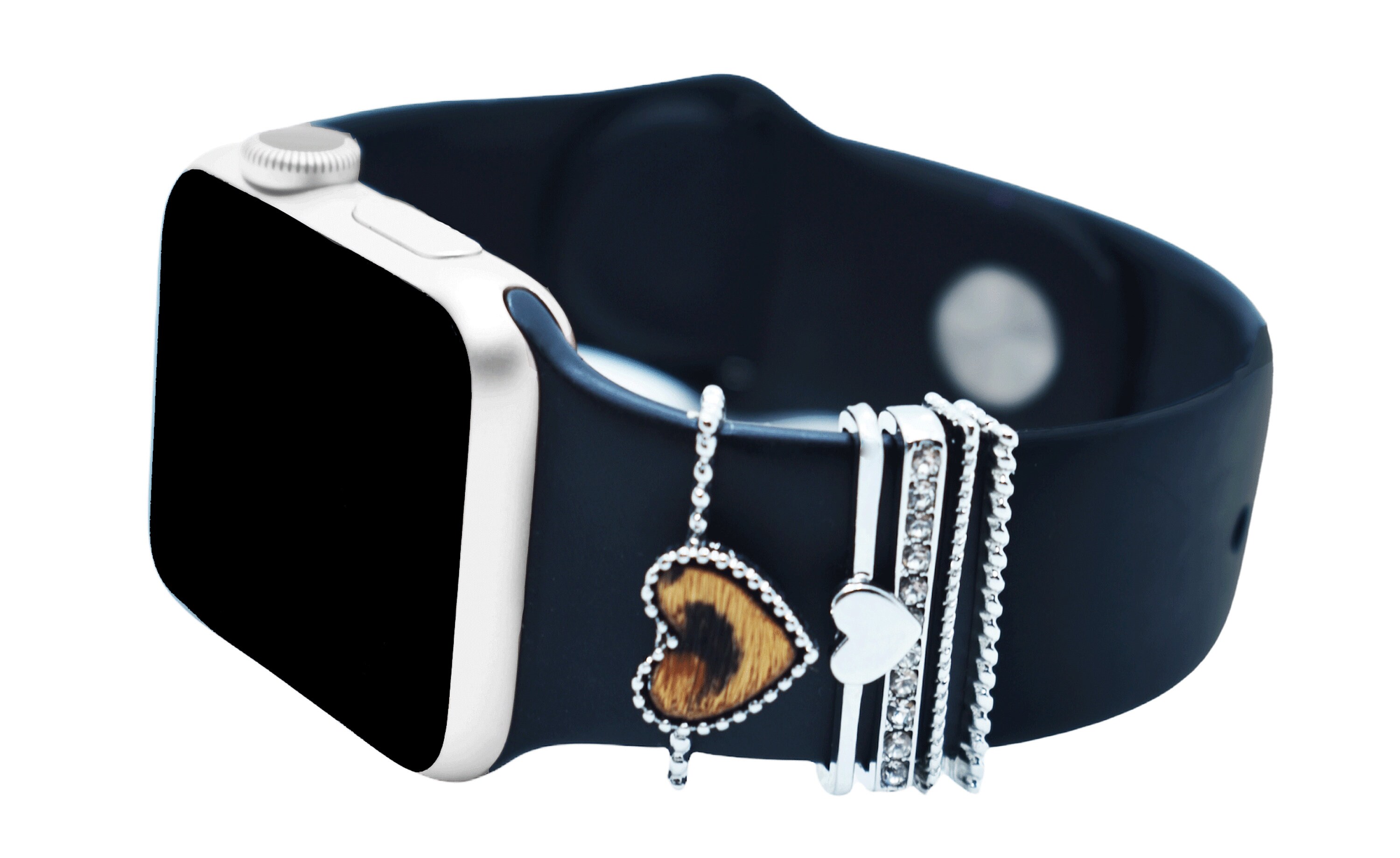 Smartwatch Band Stackable Jewelry Silver Ring Charms Watchband - Etsy