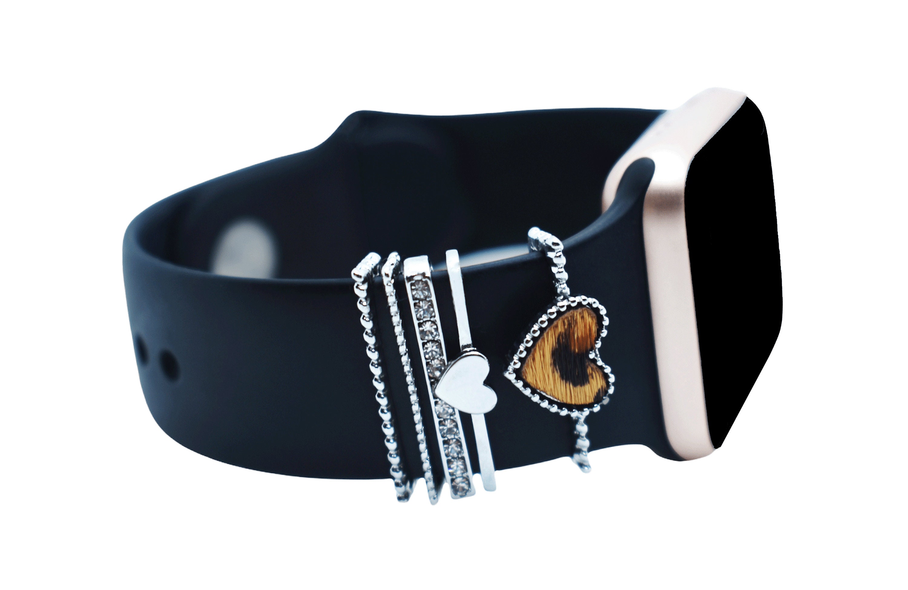 Smartwatch Band Stackable Jewelry Silver Ring Charms Watchband - Etsy