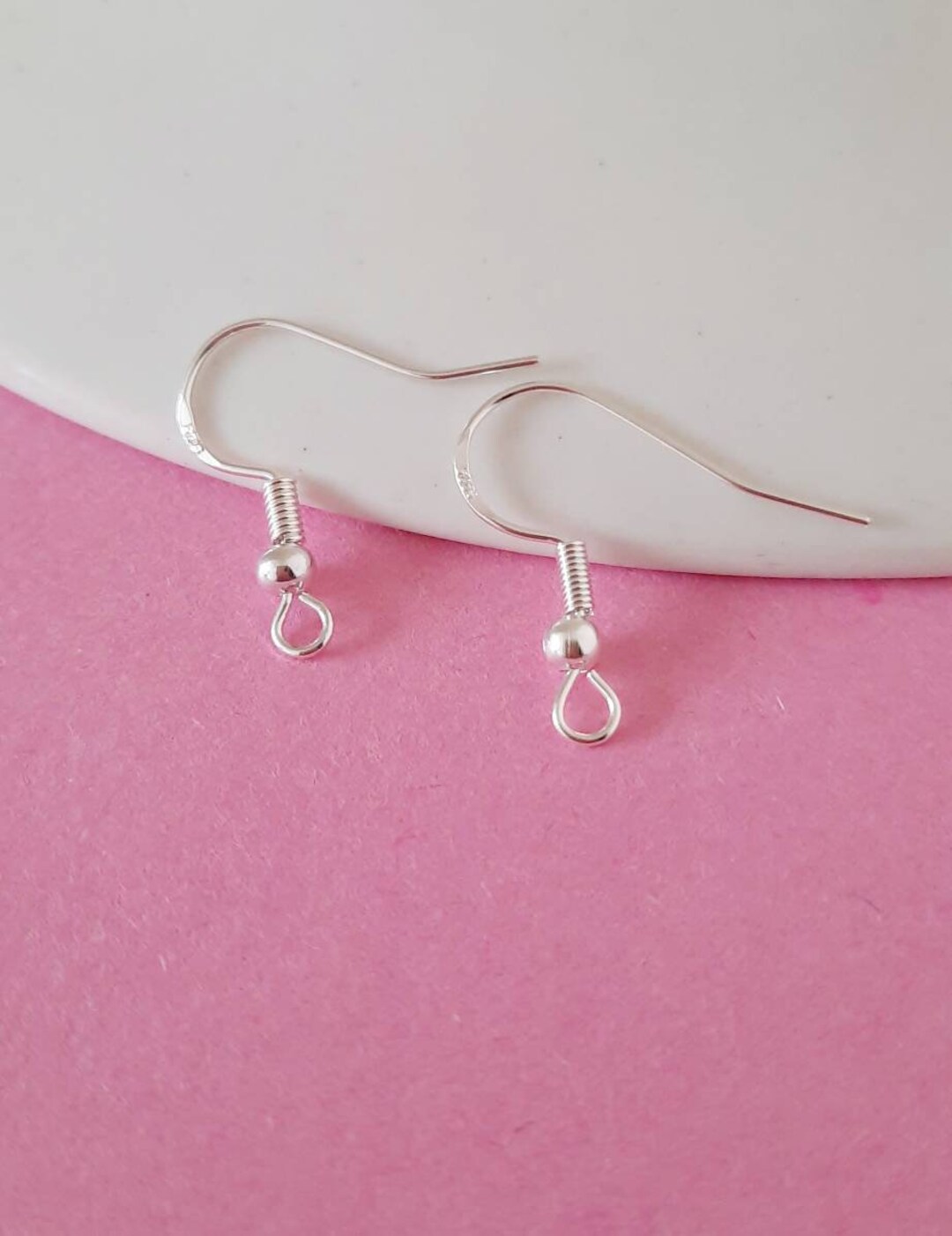 DIY 925 Stamped Sterling Silver Plated Fish Hooks Earwires Earrings Jewellery Findings - Etsy UK