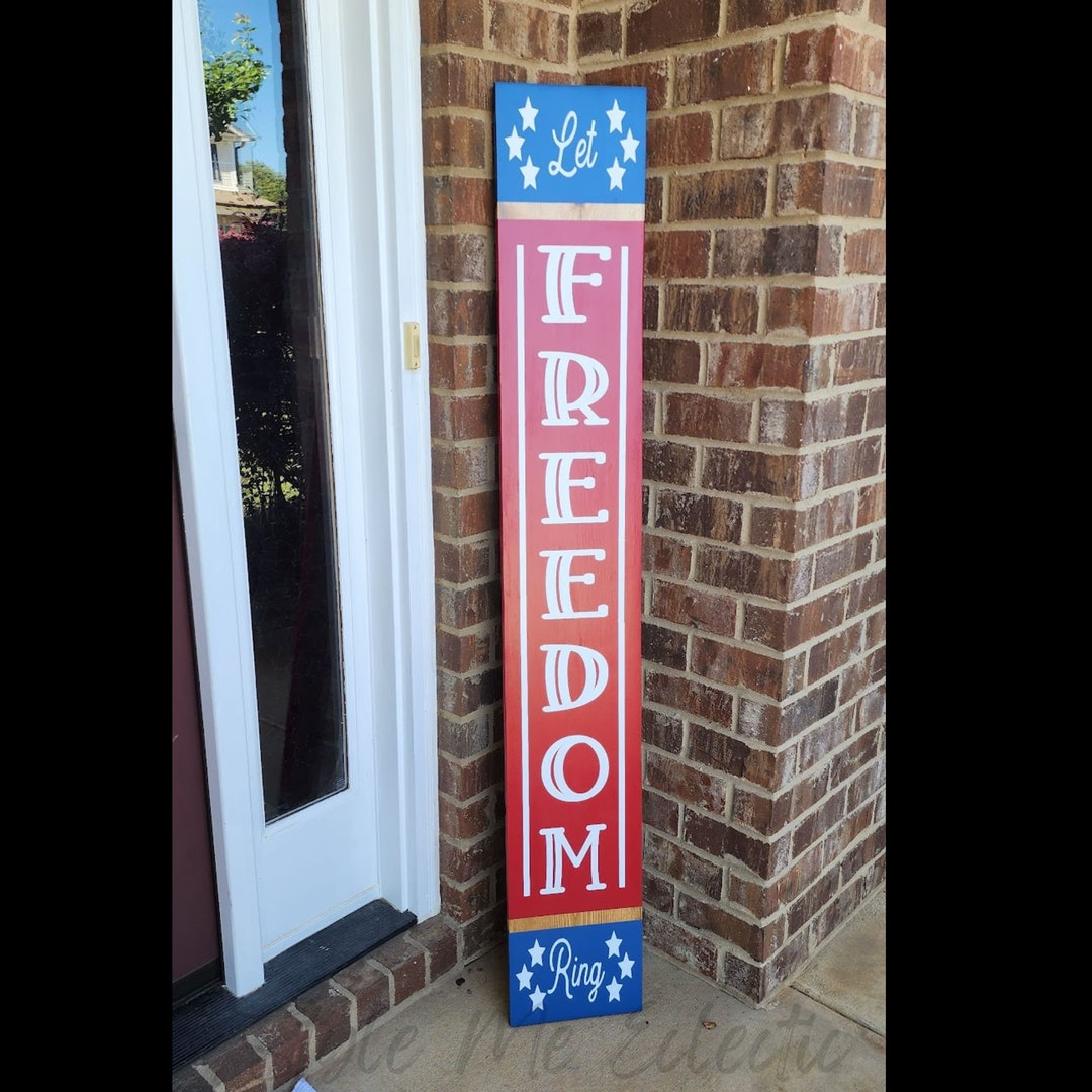 5' Tall Patriotic Door Leaner | Outdoor Porch Decor | Americana-style ...