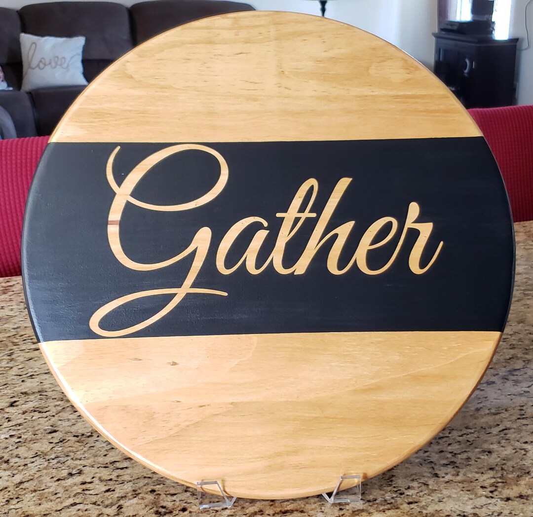 18 Custom Wood Lazy Susan Modern Farmhouse Home Decor Kitchen or Dining ...