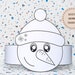 Snowman Paper Coloring Crown, Christmas Paper Hat for Kids, Instant ...