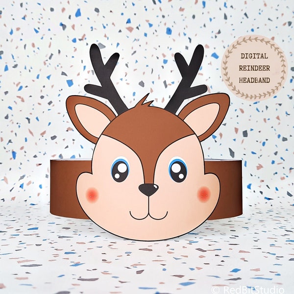 Printable Reindeer Headband - Etsy