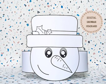 Reindeer Paper Crown/headband Christmas Party Hat Printable - Etsy