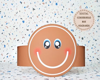 Gingerbread Man Paper Crown/hat/headband Printable - Etsy