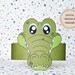 Crocodile Paper Crown, Animal Paper Hat for Kids, Instant Download ...