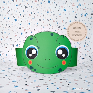 Turtle Paper Crown, Animal Paper Hat for Kids, Instant Download Paper ...